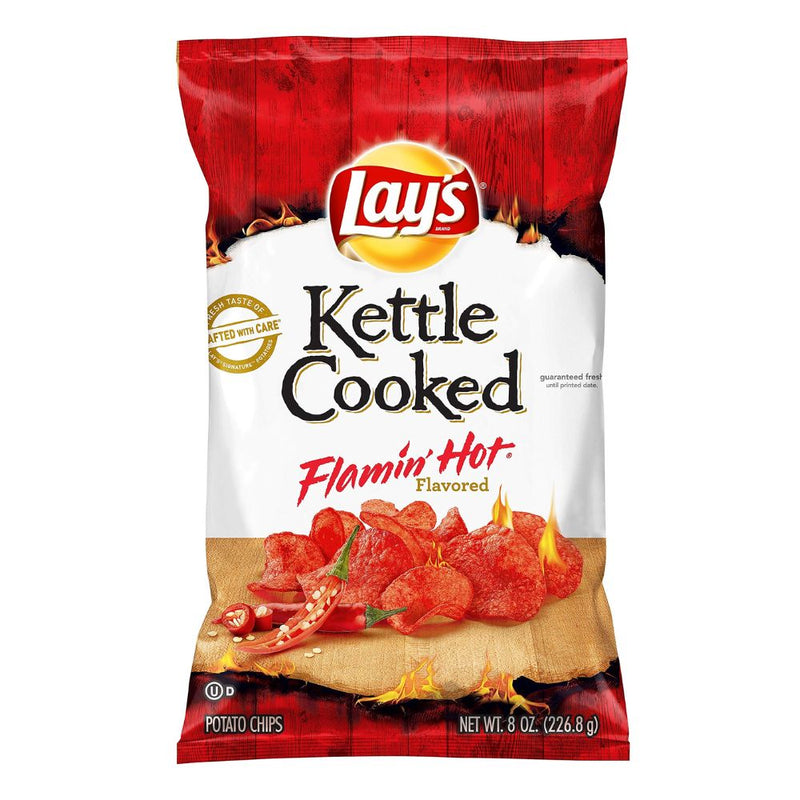 Lay's Kettle Cooked Flamin Hot - patatine al peperoncino piccante da ...