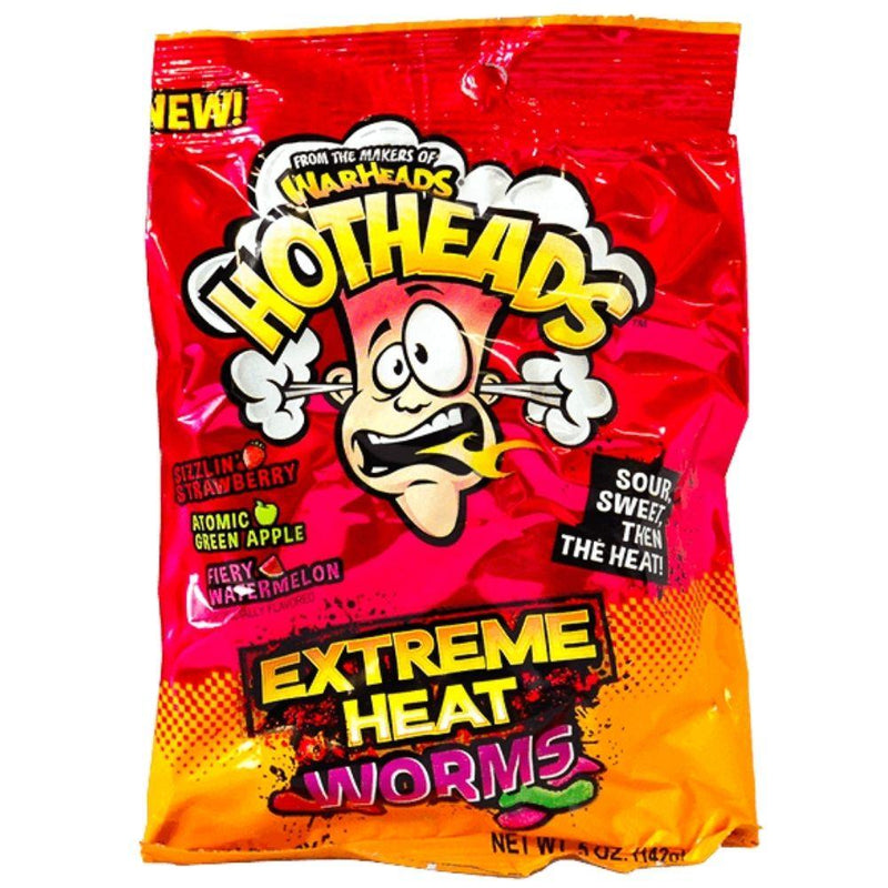 Warheads Hotheads Worms - caramelle aspre e calde alla frutta da 142g ...